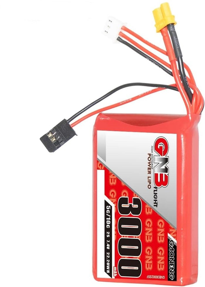 2S3000FJ : 7.4v 3000mAh LiPO battery for Futaba Transmitters T10J 14SG ...