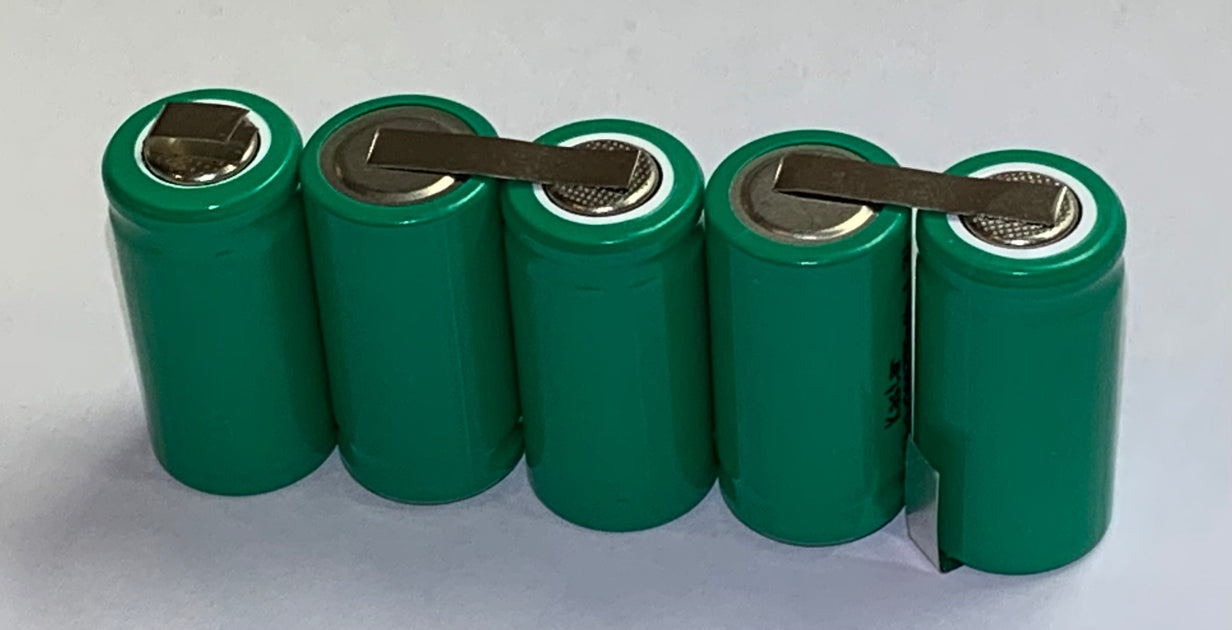 100 pcs of 5EP700AAH plain: 6v 700mAh 2/3NiMH, no heat shrink, no wire ...