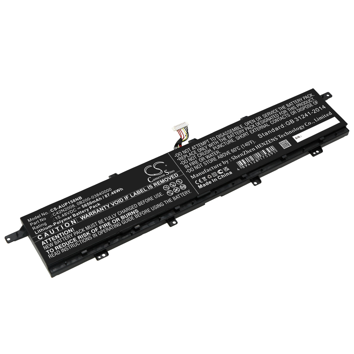 CS-AUP158NB : Battery for Asus ZenBook Pro Duo 15 OLED UX582LR-BP1979R ...