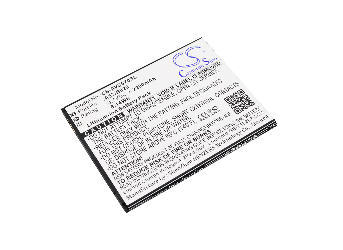 CS-AVS570SL : Battery for Avus A57 - Replaces Avus A57/B025 — Batteries ...