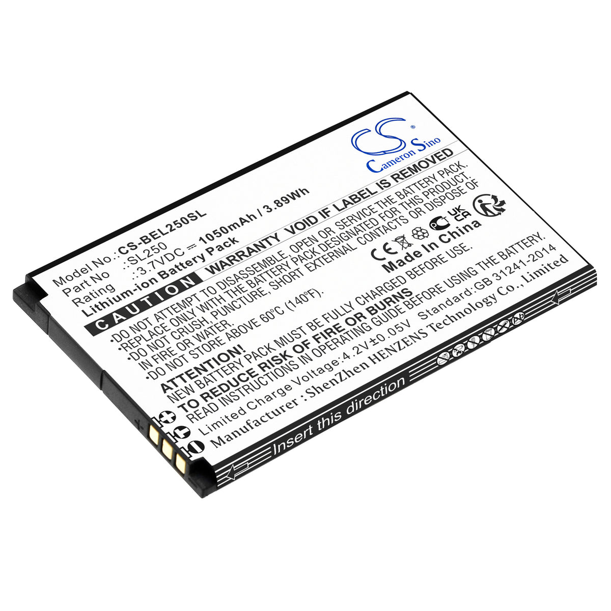 CS-BEL250SL : Battery for Bea-fon SL250 - Replaces Bea-fon SL250 ...