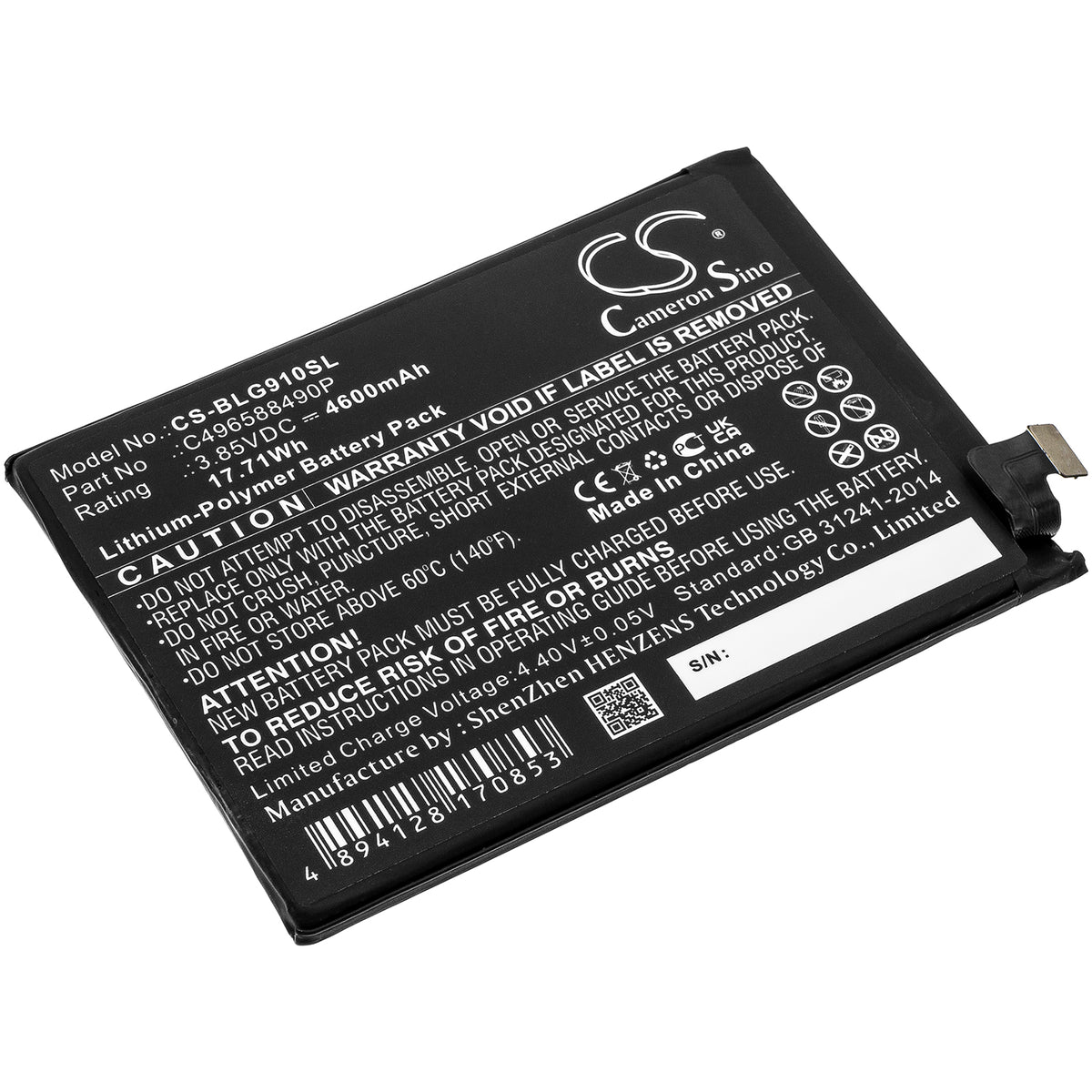 CS-BLG910SL : Battery for BLU G91 Pro, G0530WW - Replaces BLU C4965884 ...