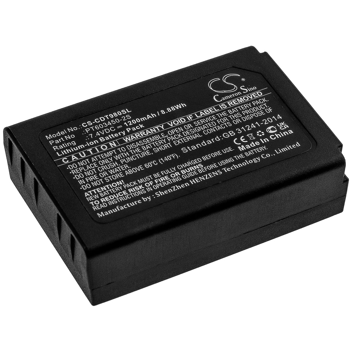 CS-CDT980SL : Battery for Extech Video Particle Counter VPC300 ( Built ...