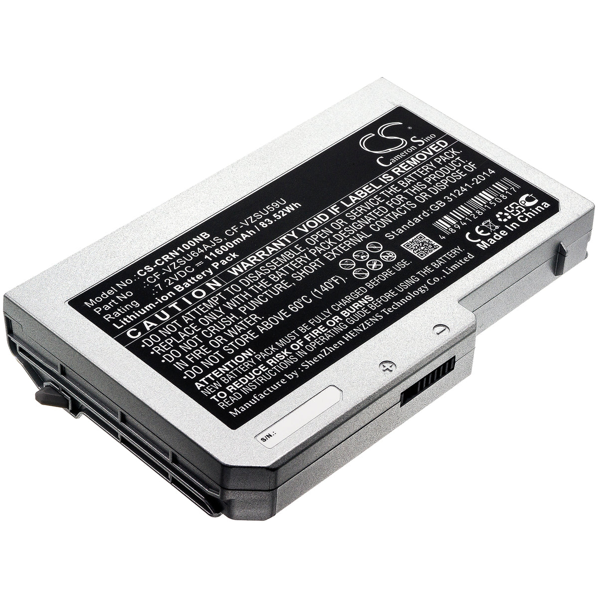 CS-CRN100NB : Battery for Panasonic Toughbook CF-N10, Toughbook CF-S10 ...