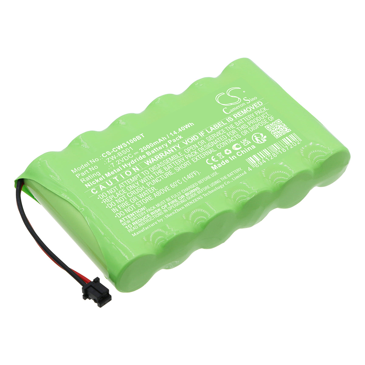 CS-CWS100BT : Battery for CaddX ZeroWire Control Panel, ZW-6404-NL - R ...