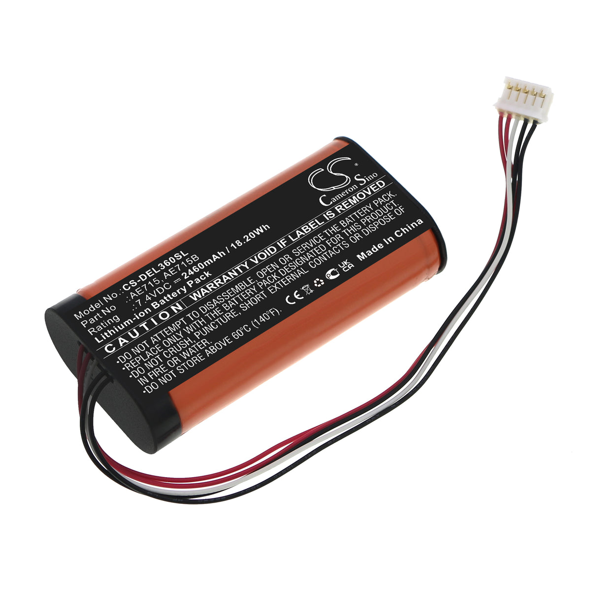 CS-DEL360SL : Battery for DELL Wireless 360 Speaker - Replaces DELL AE ...