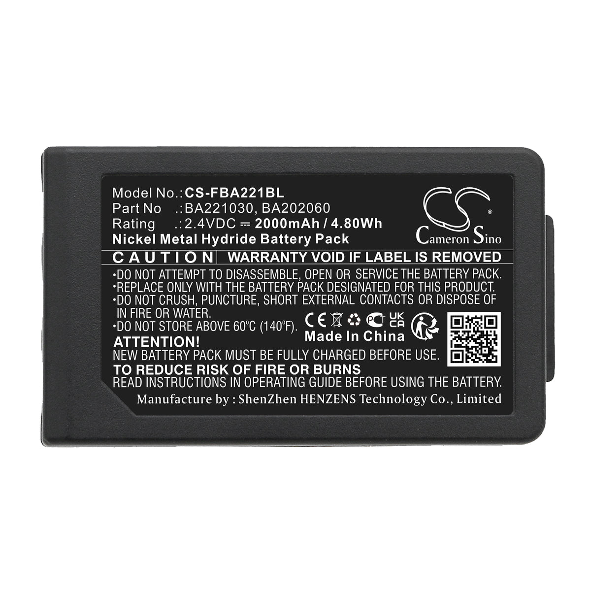 BP-FBA221BL : 2.4v NiMH battery for Crane Remote, replaces HBC BA22103 ...