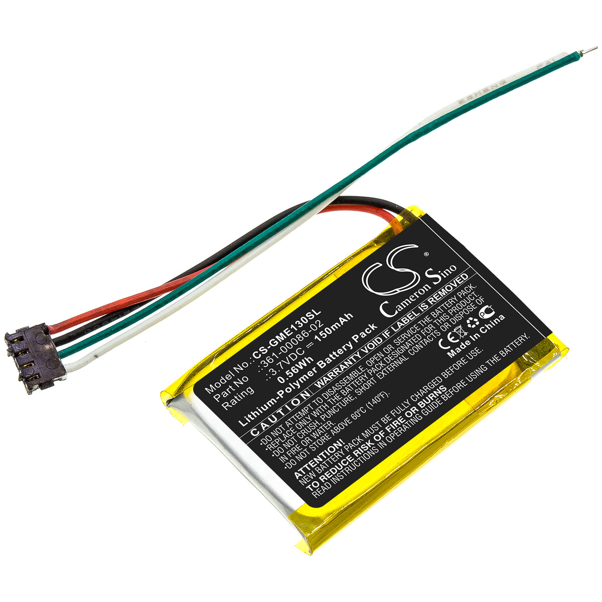 CS-GME130SL : Battery for Garmin Edge 130, 3LA037240, Edge 130 Plus an ...