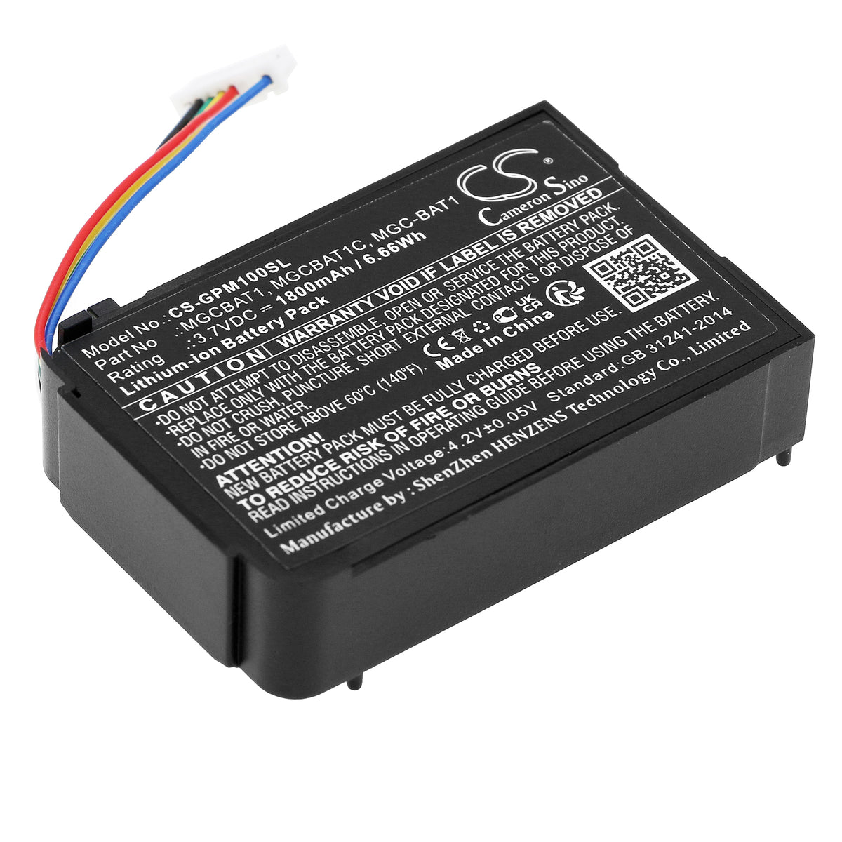 CS-GPM100SL : Battery for GasClip MGC, MGC-PUMP Detectors, Multi Gas C ...