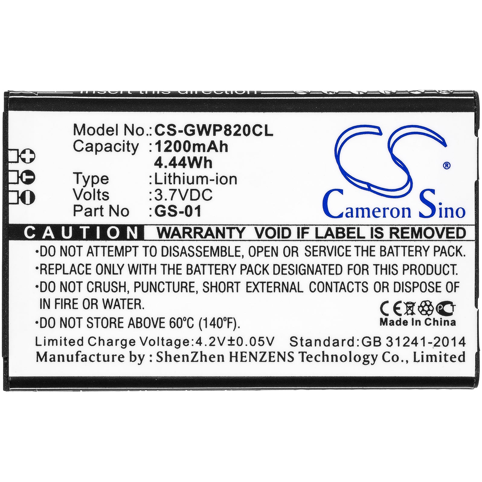 CS-GWP820CL : Battery for Grandstream WP820, DP730, WP810 and others ...