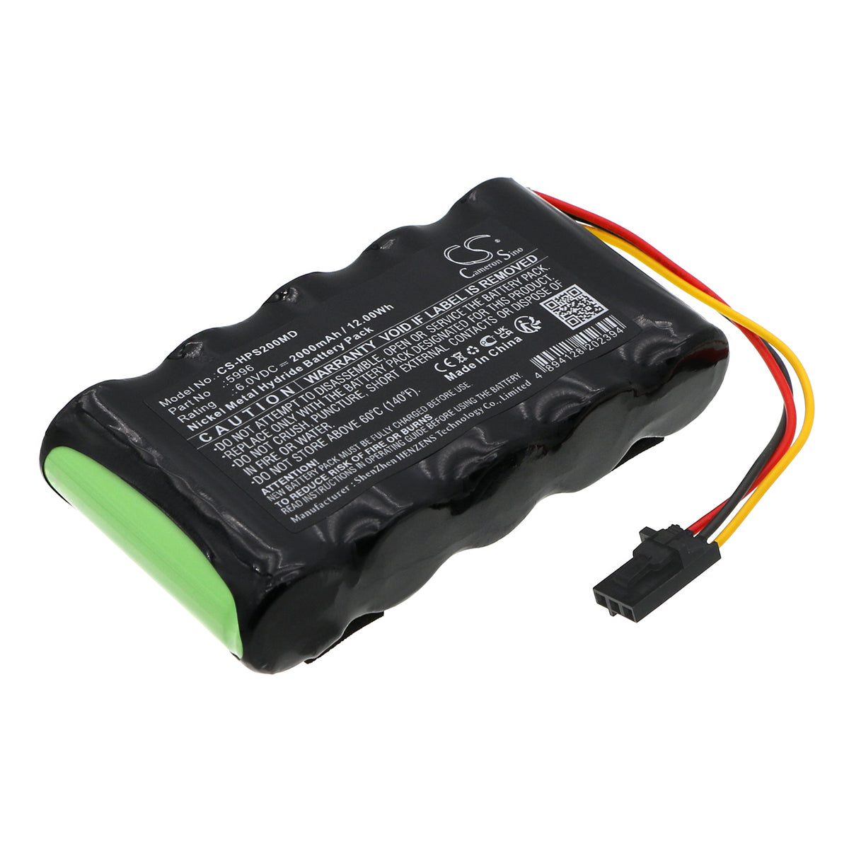 CS-HPS200MD : Battery for Healthdyne Smart 2 Monitor - Replaces Health ...