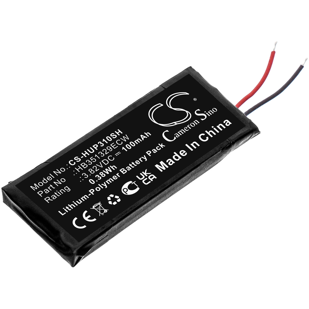 CS-HUP310SH : Battery for Huawei Band 3 Pro - Replaces Huawei HB351329 ...