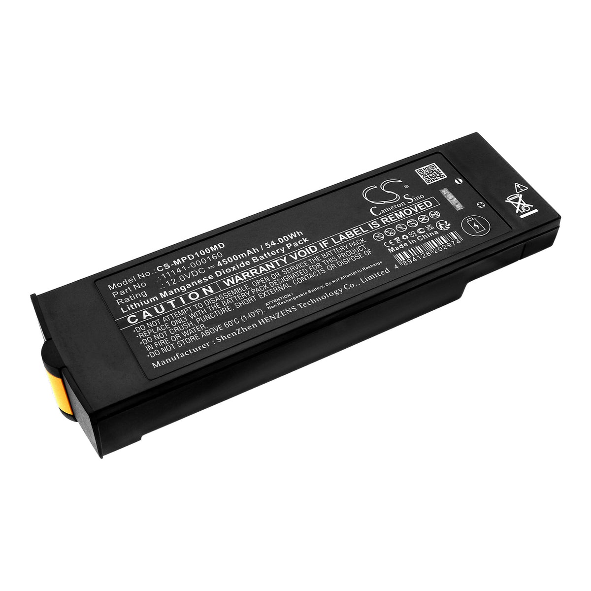 CS-MPD100MD: 12.0v Battery for Medtronic Physio-Control LifePak 1000 ...