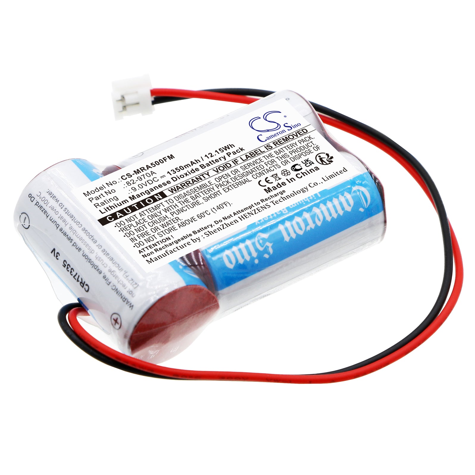 BP-MRA500FM : 9.0V LiMN02 battery, for McMurdo & Sailor EPIRB, replace ...