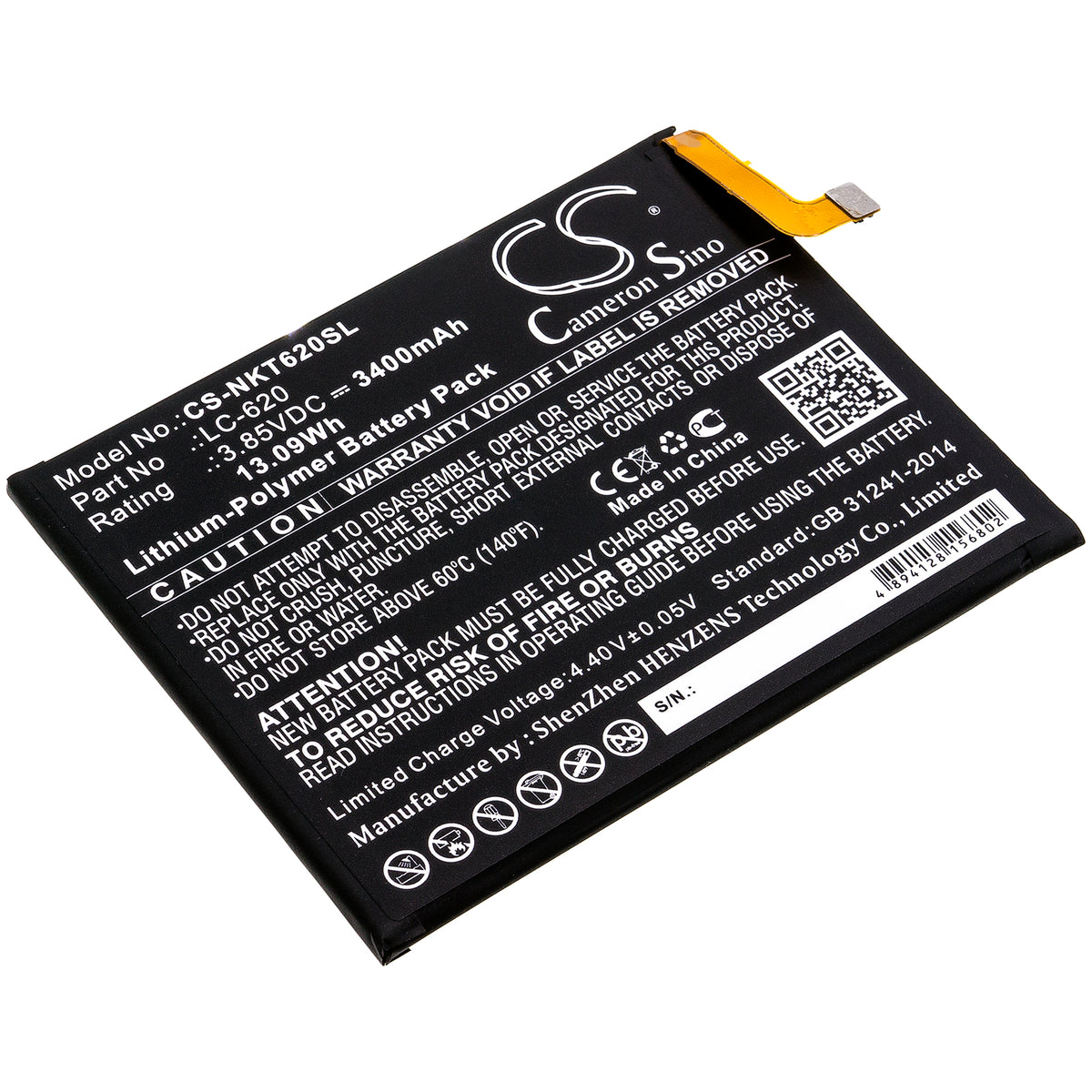 CS-NKT620SL : Battery for Nokia 6.2 - Replaces Nokia LC-620 — Batteries ...