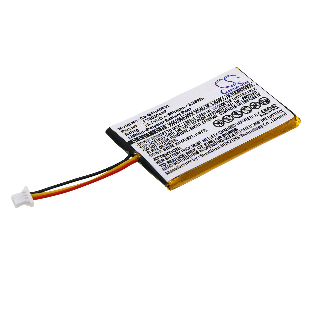 CS-STH400SL : Battery for Stealth 400, 500 - Replaces Turtle FT603048P ...