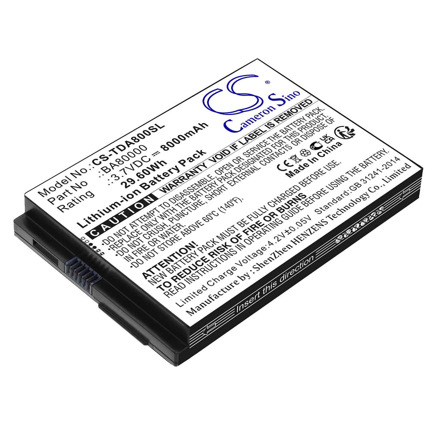 CS-TDA800SL : Battery for Flytech PB63D31 - Replaces Flytech BA80000 ...