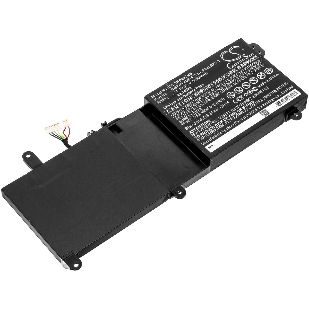 CS-THP407NB : Battery for Schenker XMG P407-DRH, XMG P407-PSD, XMG P40 ...