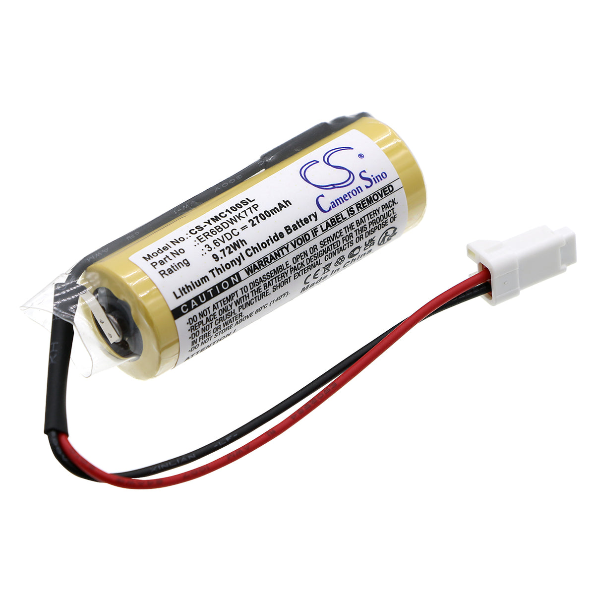 CS-YMC100SL : Battery for Yaskawa YRC1000 - Replaces Yaskawa HW1483880 ...