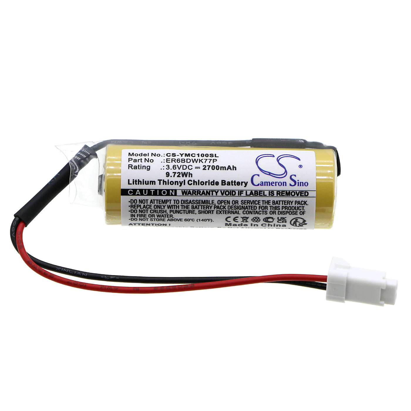 CS-YMC100SL : Battery for Yaskawa YRC1000 - Replaces Yaskawa HW1483880 ...