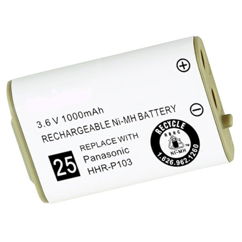 HHR-P103: 3.6v 1000mAh NiMH Battery for Panasonic cordless — Batteries ...