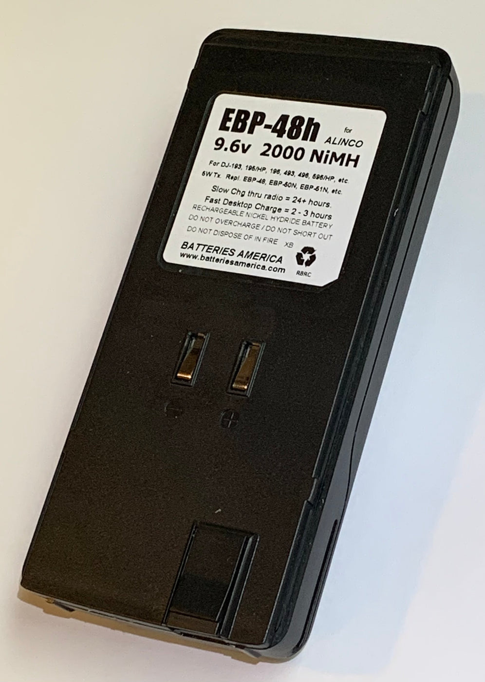 EBP-48h: 9.6v 2000mAh Battery for Alinco (EBP-51N, EBP-50N, EBP-48N ...