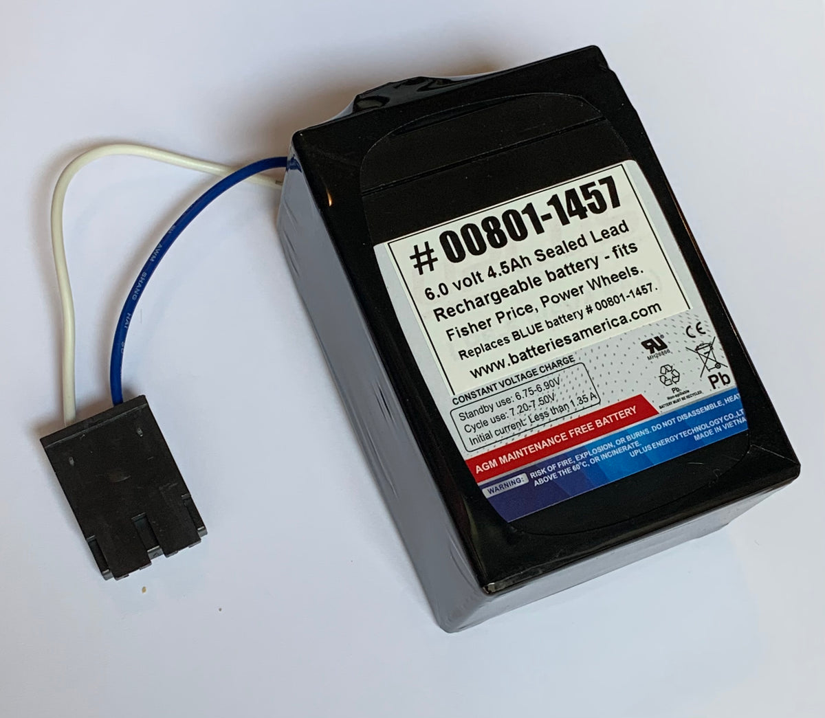 00801-0712 : 6V SLA battery for Mattel Power Wheels — Batteries America