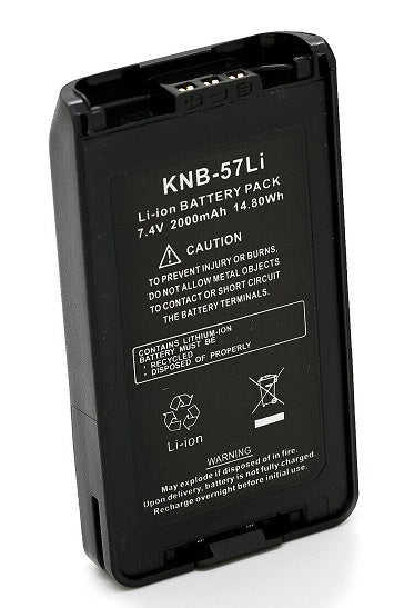 KNB-57L: 7.4v 2000mAh Li-ION battery for KENWOOD radios — Batteries America