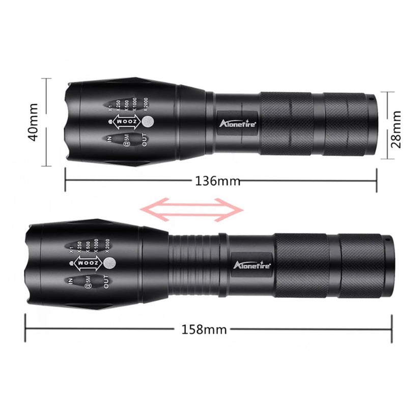 G700-B : 4-Color LED Tactical Flashlight with Baton — Batteries America