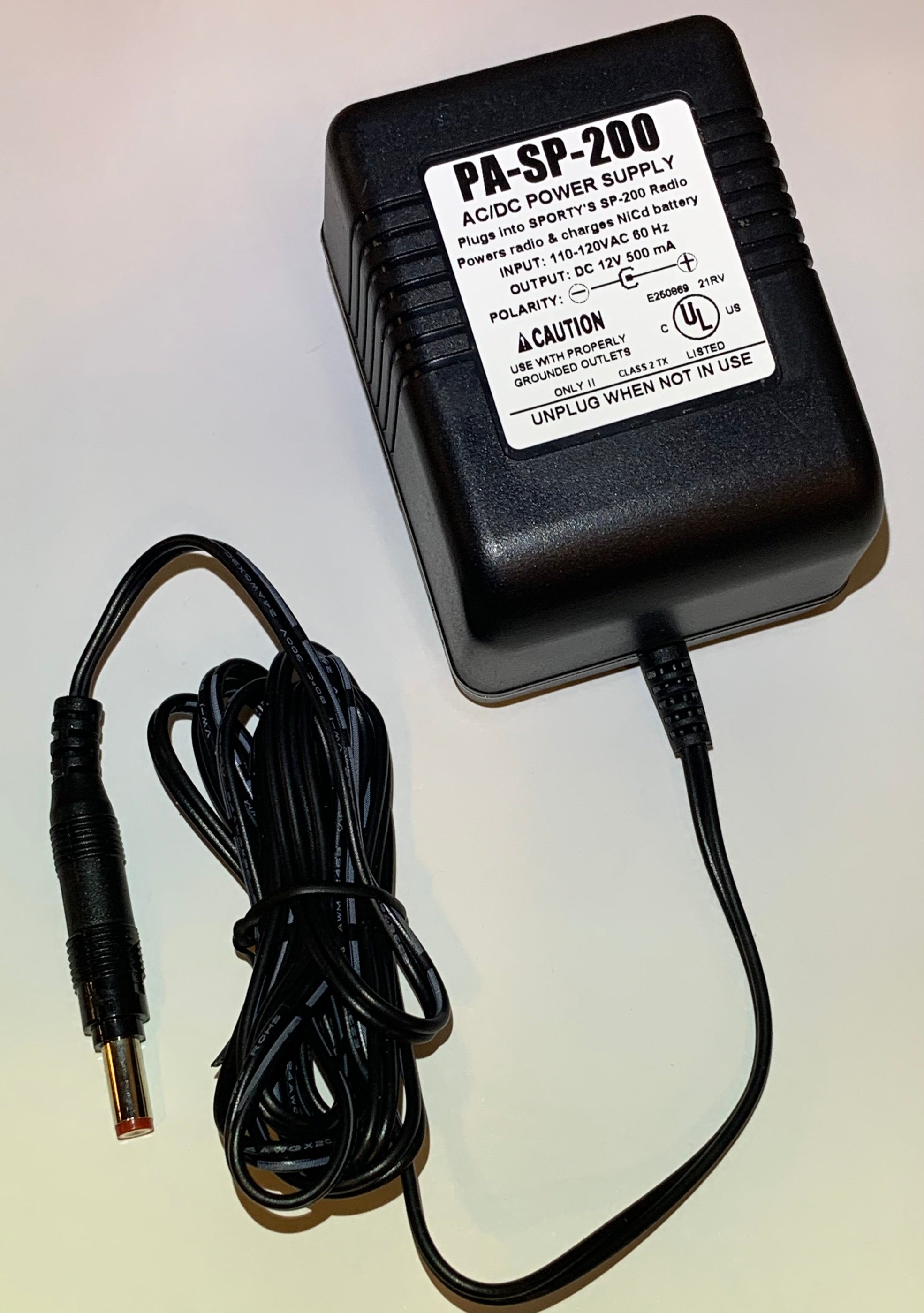 PA-SP-200 : AC/DC Power Supply for SPORTY'S SP-200 radio — Batteries ...