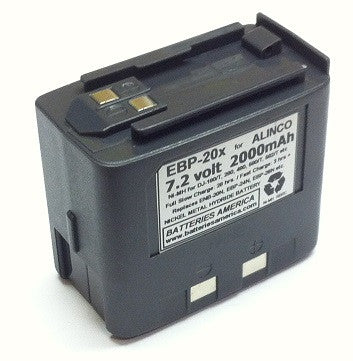 EBP-20x : 7.2v 2000mAh NiMH battery for ALINCO radios (replaces EBP-20 ...