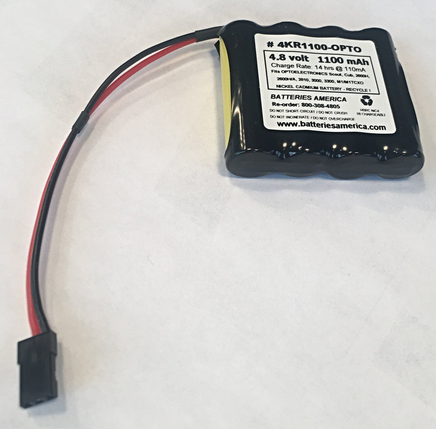 4KR1100-OPTO: 4.8v Battery for Optoelectronics frequency counters/anal ...