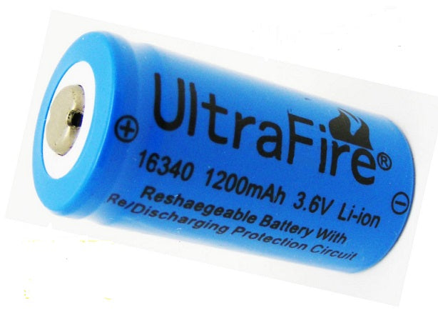 16340: 3.6volt 1200mAh rechargeable Li-ION battery — Batteries America